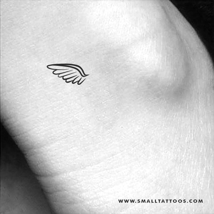 wings tiny tattoo
