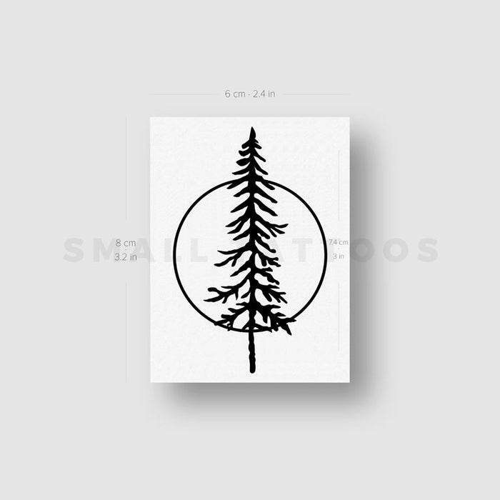 Simple Tree Outline Tattoo