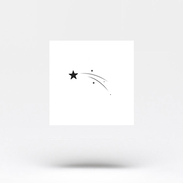Small Shooting Star Temporary Tattoo (Set of 3) – Small Tattoos