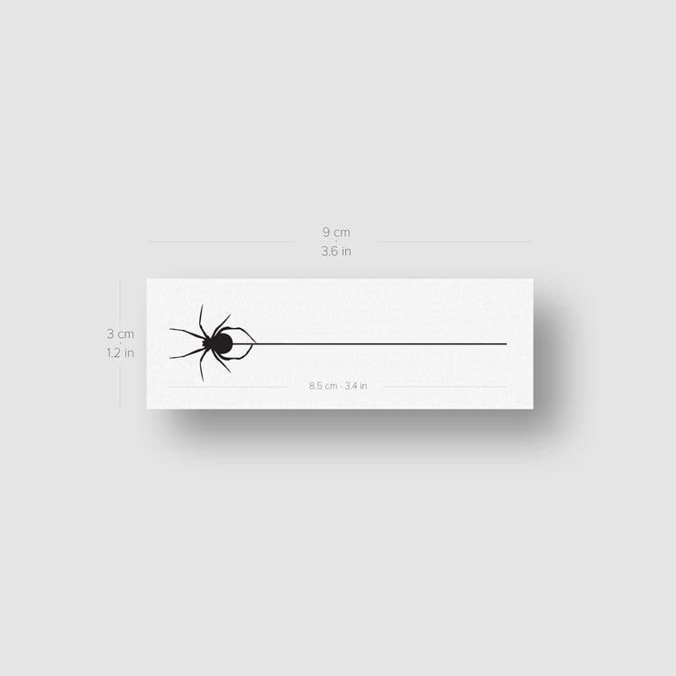 Hanging Spider Temporary Tattoo (Set of 3) – Small Tattoos